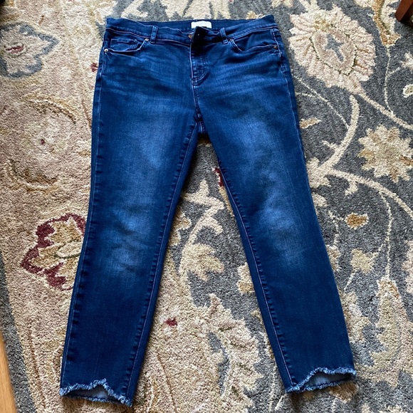 LOFT | Jeans | Loft Outlet Modern Skinny Jeans With A Raw Edge Hem In ...